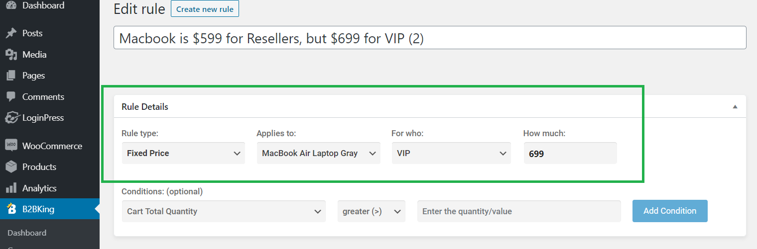 Set different prices for different users / groups - B2BKing