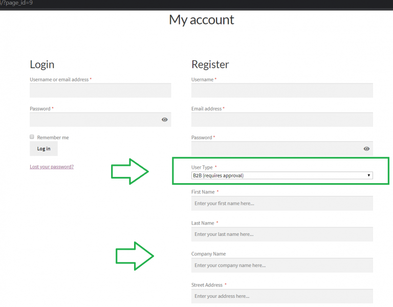 Extended registration and custom fields - B2BKing