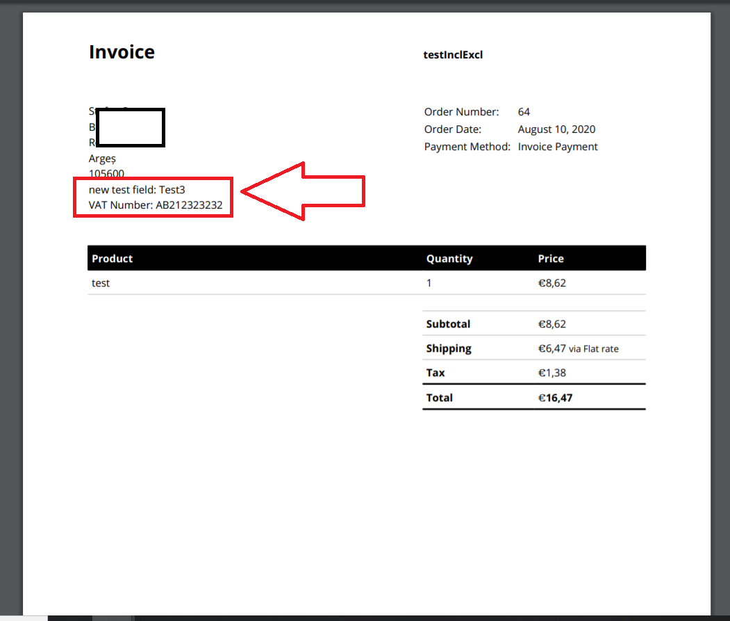 How to add Custom Fields (e.g. VAT) to Invoices