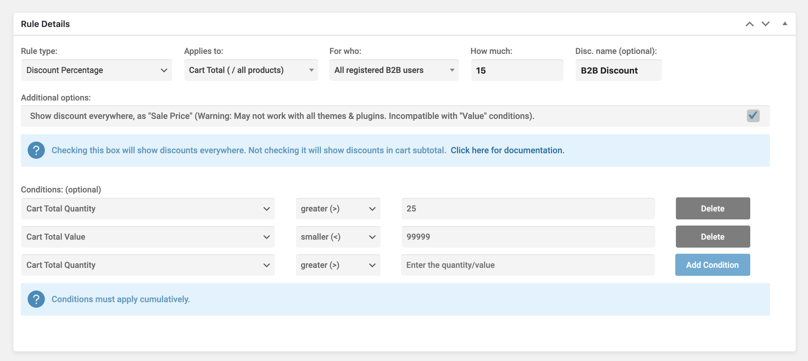Import or Setup Dynamic Rules Programatically - B2BKing