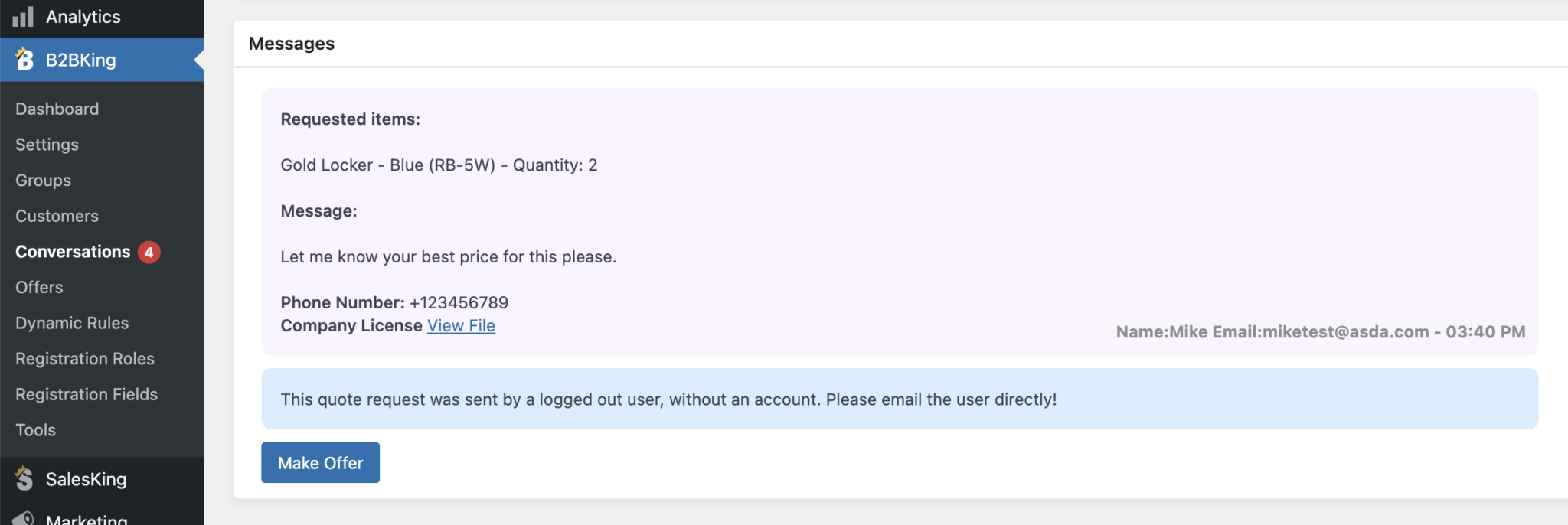 Guest access restriction: hide prices, hide the website, replace prices ...