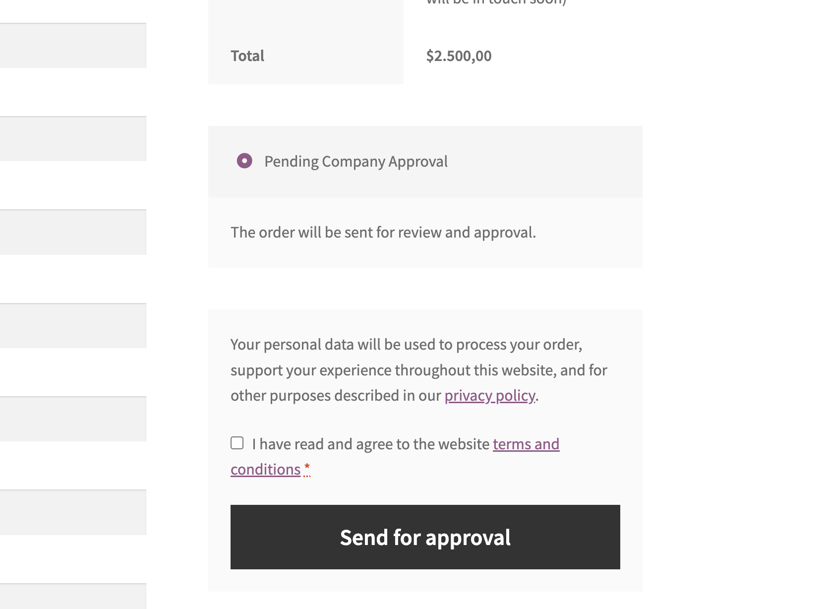 Company Order Approval - B2BKing