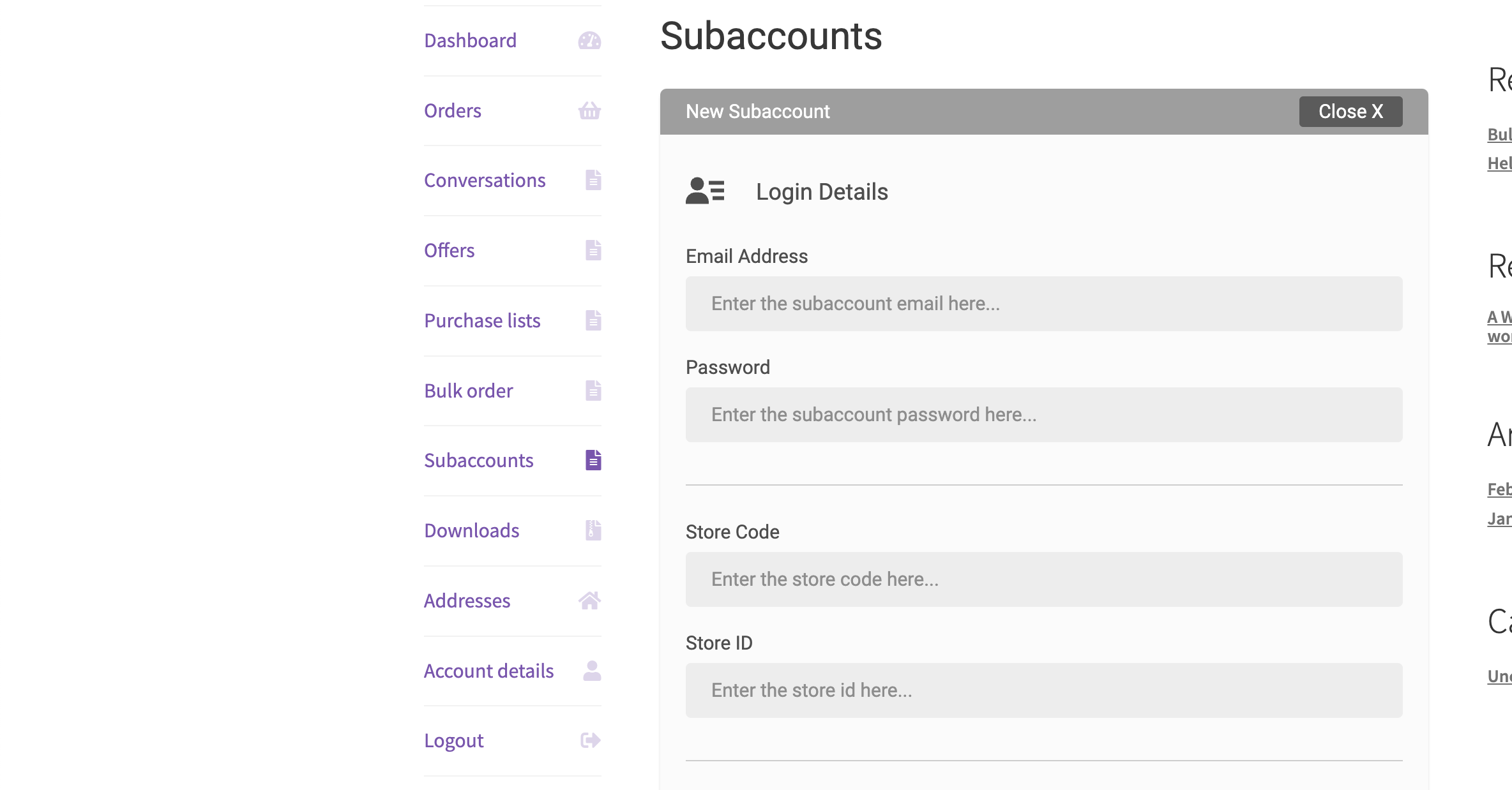 Add Custom Fields To The New Subaccount Section B2bking