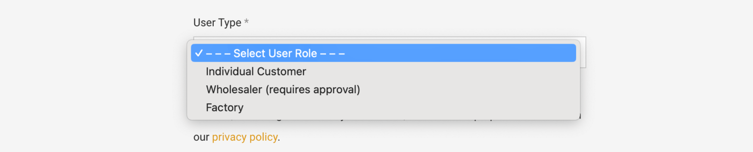 Completely separate B2B and B2C registration in WooCommerce with B2BKing - B2BKing