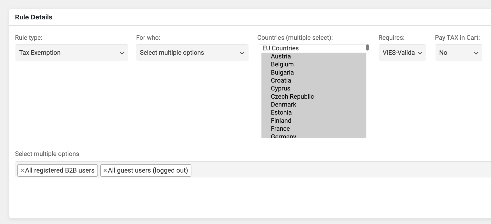 Display prices Excluding tax for B2B users and Including tax for B2C ...